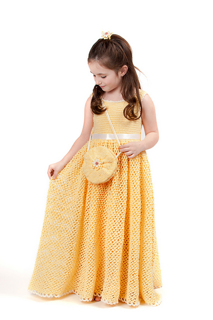 Ravelry: Debbie Sunshine Daisies Crochet Dress 003P-SM pattern by Silk ...