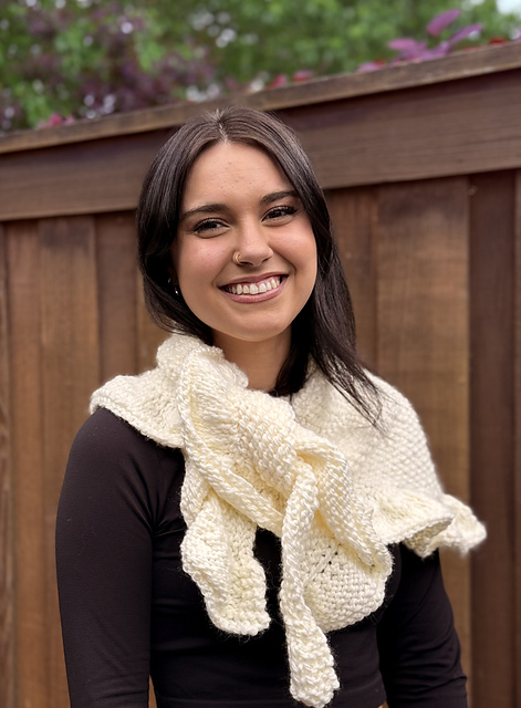 Ravelry: Triangle rufflled wrap pattern by simona dan