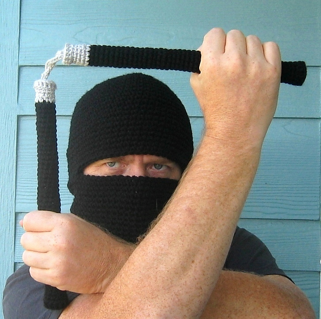 Ravelry: Ninja Hood and Nunchucks Amigurumi pattern by Celina Lane