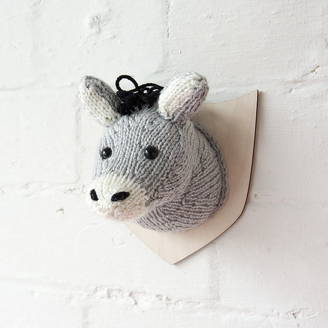 Ravelry: Mini Donkey Head - Faux Taxidermy pattern by Louise Walker
