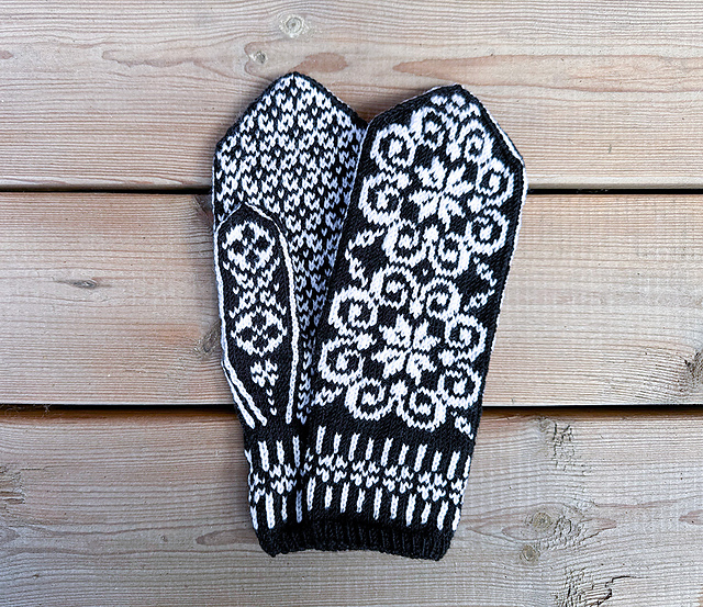 Ravelry: Selbu swirl mittens pattern by SISNO DESIGN
