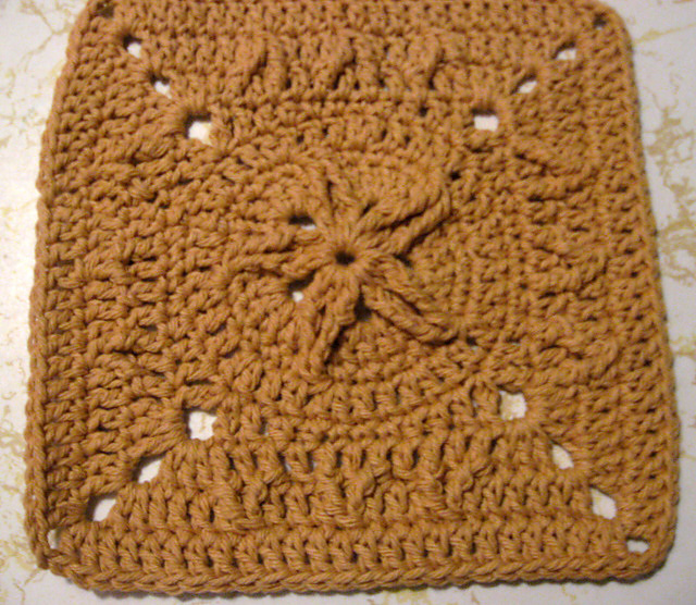 Ravelry: 8" Cabled Star Square pattern by Amelia Beebe