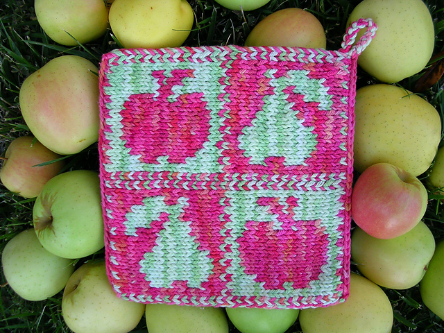 Ravelry: Apples and Pears Pot Holder pattern by Sue Gregori
