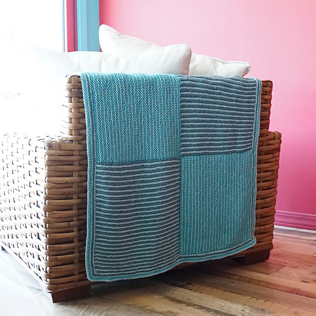 Ravelry: Garter Block Throw pattern by Chuck Wilmesher