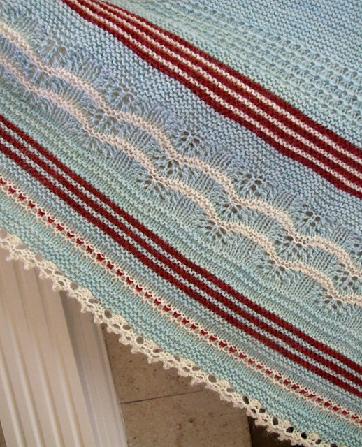 Ravelry: Southwold in the Snow winter shawl pattern by Debbie Orr