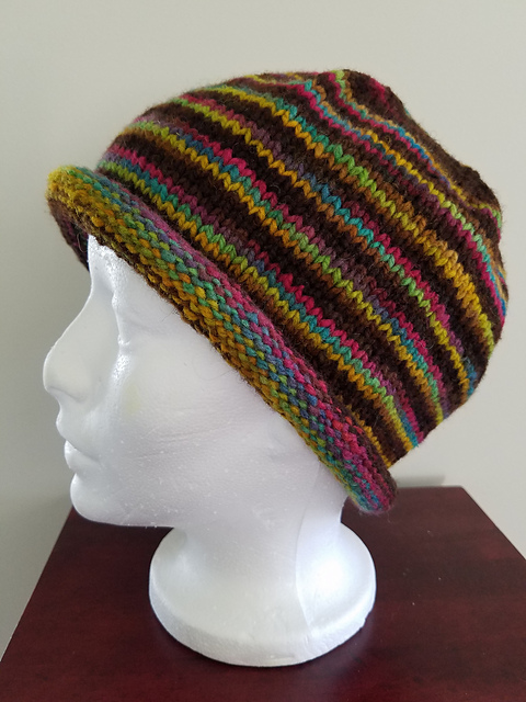 Ravelry: Scrappy Rolled Rim Hat pattern by Veronica Bavis