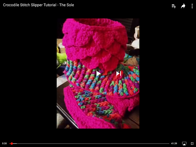 Ravelry: Crocodile stitch slippers pattern by Cutie girl crochet