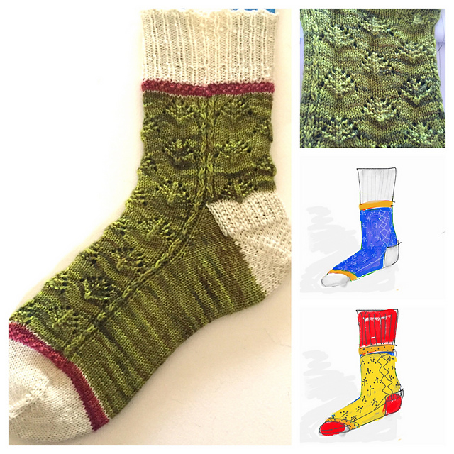 Ravelry: Color-block Holiday Sock 2016 pattern by SLM Designs