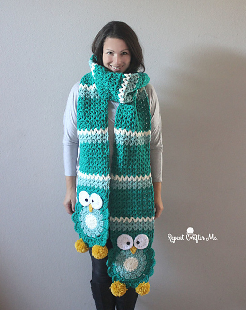 Ravelry: Owl Super Scarf pattern by Sarah Zimmerman