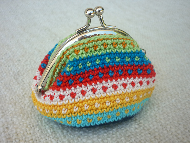 Ravelry: Stripes and Dots Coin Purse pattern by Sónia Machado