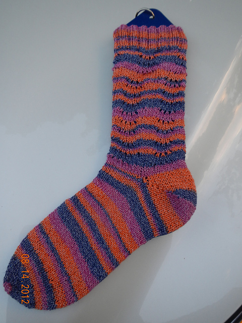 Ravelry: Sunset Wave Sock pattern by Susan Marsh