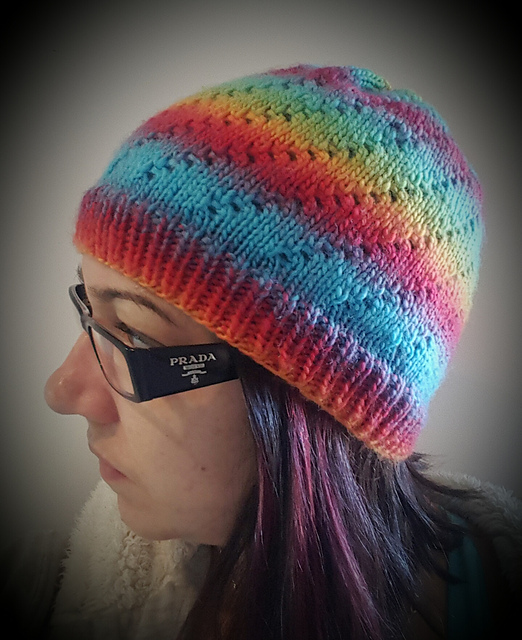 Ravelry: Rainbow Twist Beanie pattern by Shannon Burrows