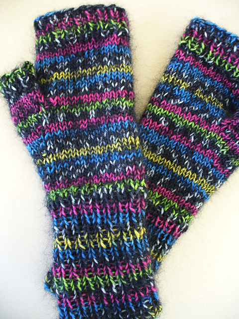 Ravelry: Sock Yarn Mohair Fingerless Mittens pattern by All About Yarn