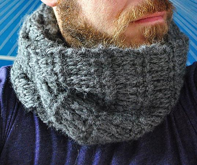 Ravelry: Faux-Crochet Infinity Scarf pattern by Michael Richman