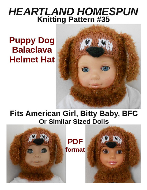 Ravelry: #35 Puppy Dog Balaclava Hat pattern by Sally Nielsen