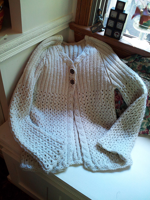 Ravelry: Eyelet Cardigan pattern by Kim Barnette