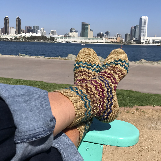 Ravelry: Shoreline Socks pattern by Wendy Gaal