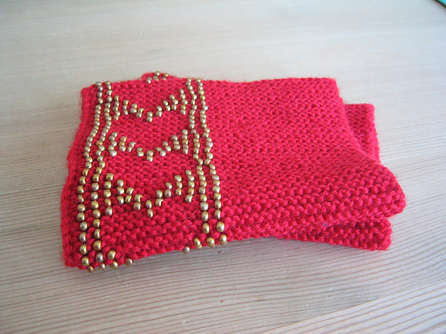 Ravelry: Inverted Hearts Wrist Warmers pattern by Anne Bruvold