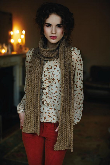 Ravelry: Belle Cable Scarf pattern by Martin Storey