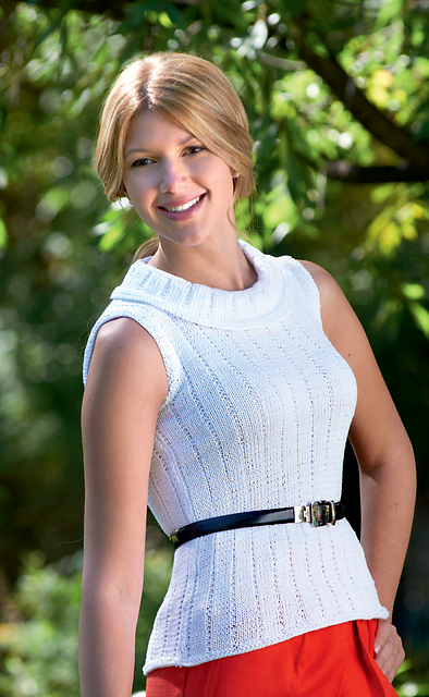 Ravelry: Foldover Neck Rib Tank pattern by Liz Nields