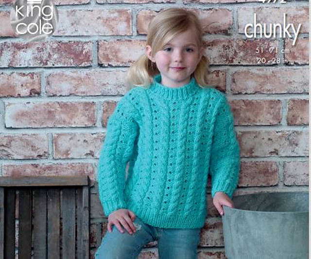 Ravelry: 4972 Cabled Cardigan and Sweater pattern by King Cole Ltd