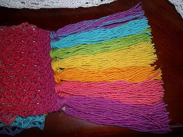 Ravelry: Rainbow Phoenix Scarf pattern by Lauren Strauss