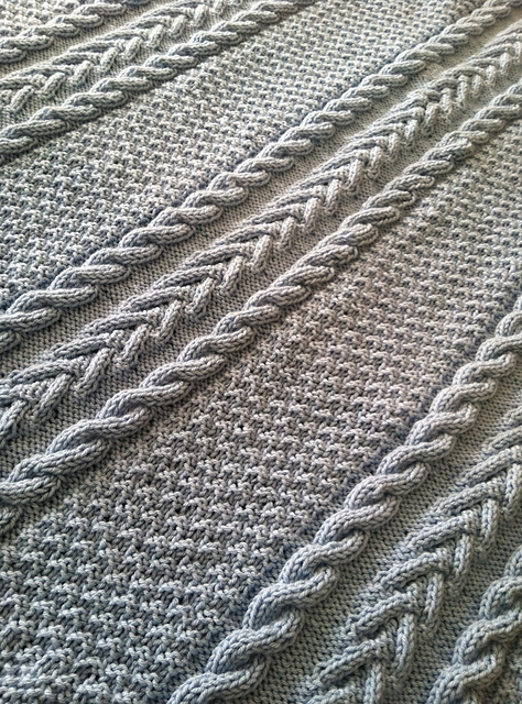 Ravelry: sparkythedog's Blue Aran Blanket