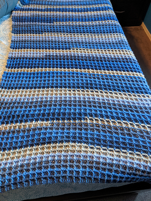 Ravelry: waffle stitch blanket pattern by Amanda