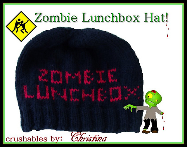 Ravelry: Knit Zombie Lunchbox Hat pattern by Christina Paulsen