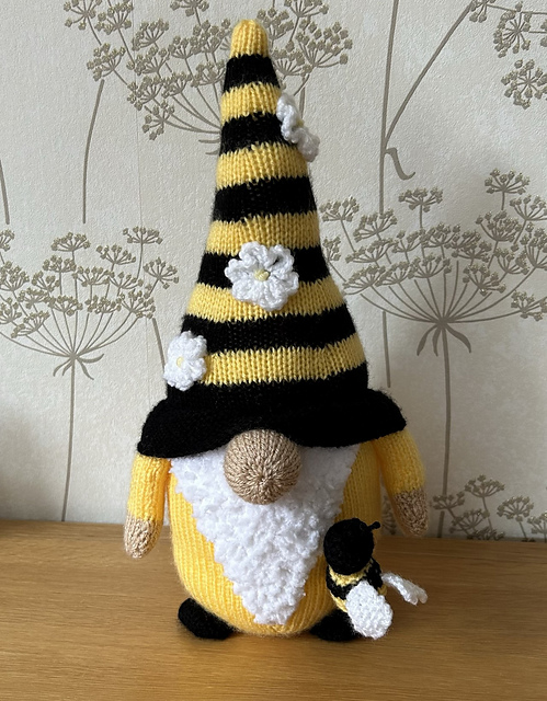 Ravelry: Knitted Bee Gnome pattern by Sheila Bradford