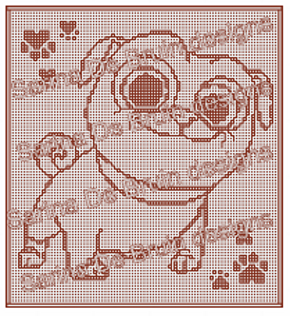 Ravelry: Interlocking Pug paw pattern by Sarina De Bruin