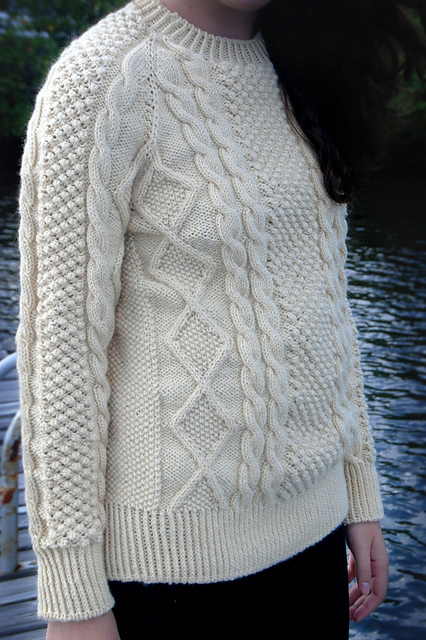 Ravelry: Avery Irish Knit Sweater pattern by Sueann Nichols