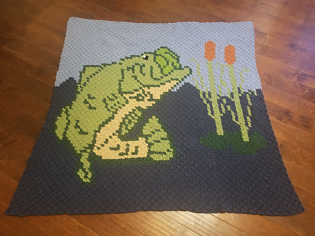 Ravelry: Fish in Lake Afghan pattern by kimdesign