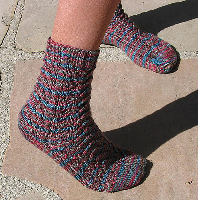 Ravelry: Heather Chevron Socks pattern by Star Athena