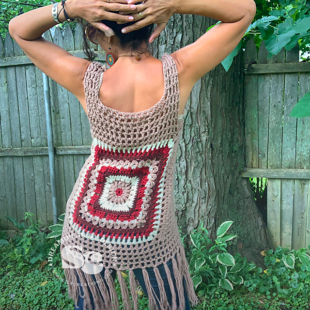Ravelry: Funky Fringe Vest pattern by Jennifer Xerri