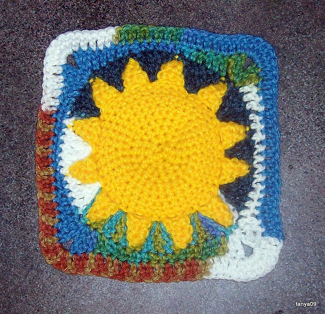 Ravelry: Summer Sun 7" square pattern by Melanie Stiles