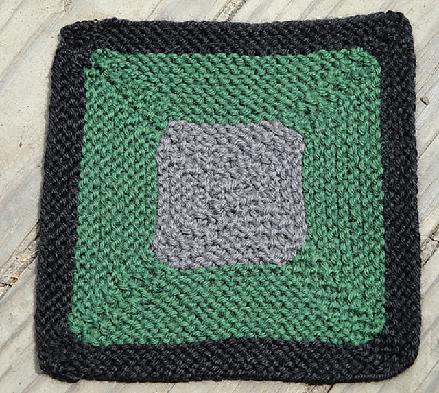 Ravelry: Garter Outside-In Mitered Square pattern by Jessica Fielder