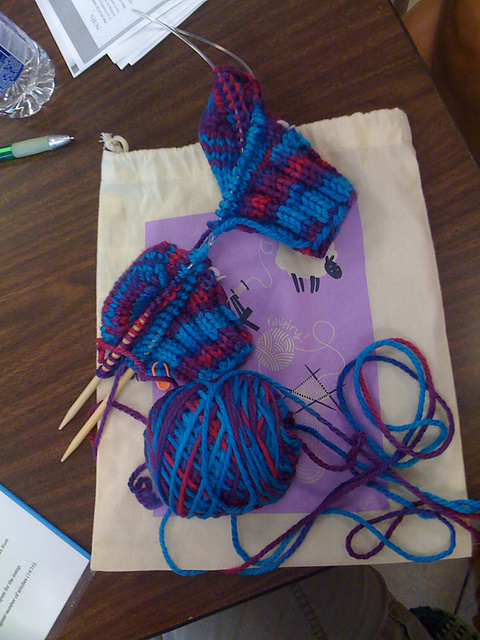 Ravelry: 2 Slipper Socks on 1 Needle! pattern by Alice Clary