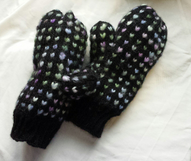 Ravelry: Polar Vortex Thrum Mittens pattern by Sherri Bondy
