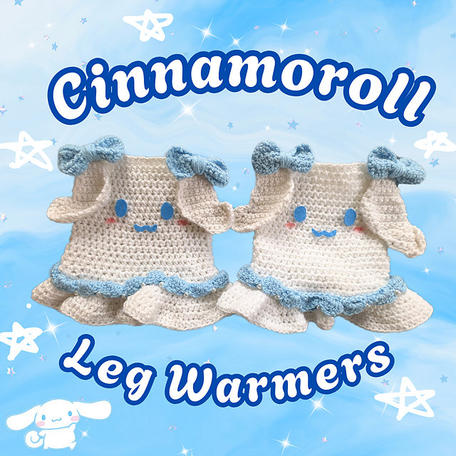 Ravelry: Cinnamoroll Leg Warmers pattern by stephthestitchbish