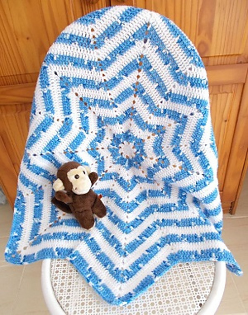 Ravelry: Babydecke "8-zackiger Stern" pattern by Angelika Wessner