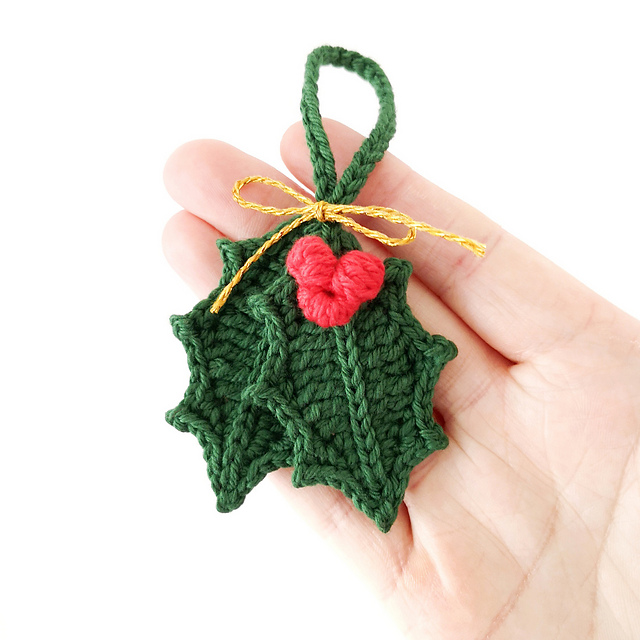 Ravelry: Holly Leaf Ornament pattern by Fay Lyth