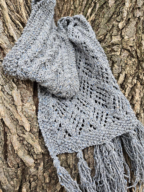 Ravelry: Cables and Lace Seaman's Scarf pattern by Lauren McGoveran