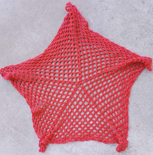 Ravelry: Net Stitch Pentagon pattern by Mary Rhodes and Lauren McGoveran