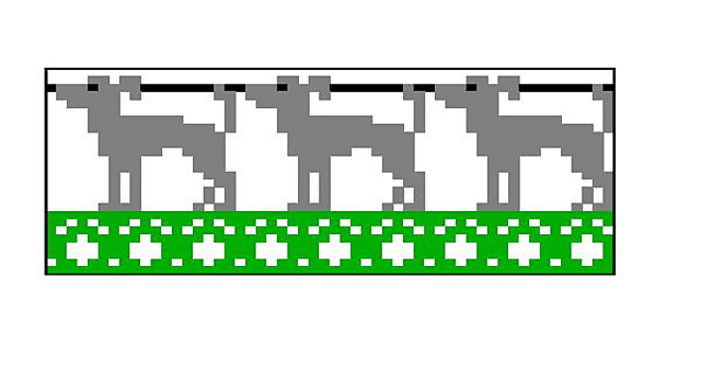 Ravelry: Weimaraner chart pattern by Sandra Jäger