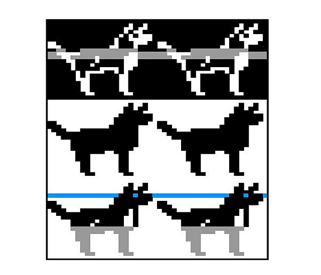 Ravelry: Husky silhouettes chart pattern by Sandra Jäger