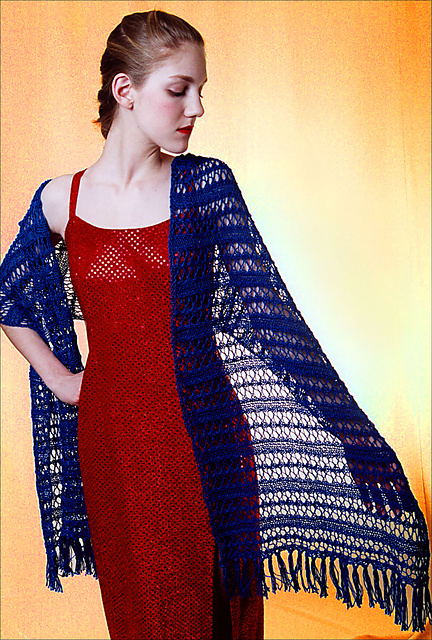 Ravelry: EZ Spanish Lace Shawl pattern by Kristine L. Franklin