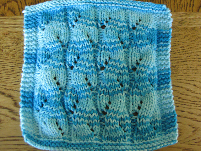 Ravelry: subliminalirony's Lacy Mock Cable dishcloth