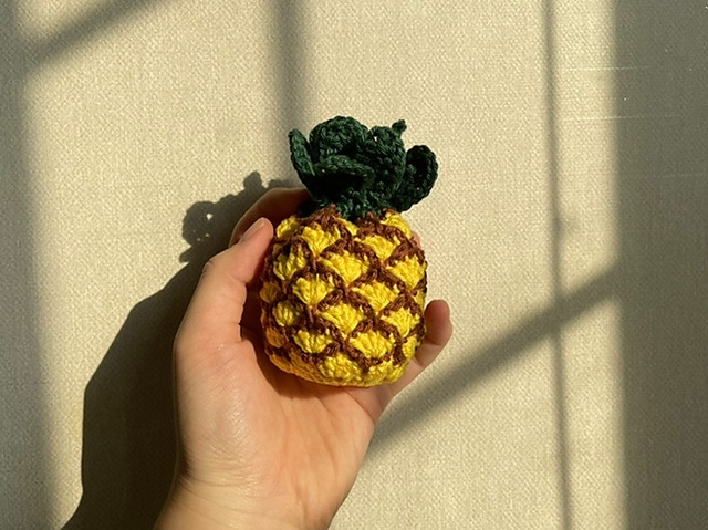 Ravelry: 파인애플 주머니_pineapple pouch pattern by 해피 레몬