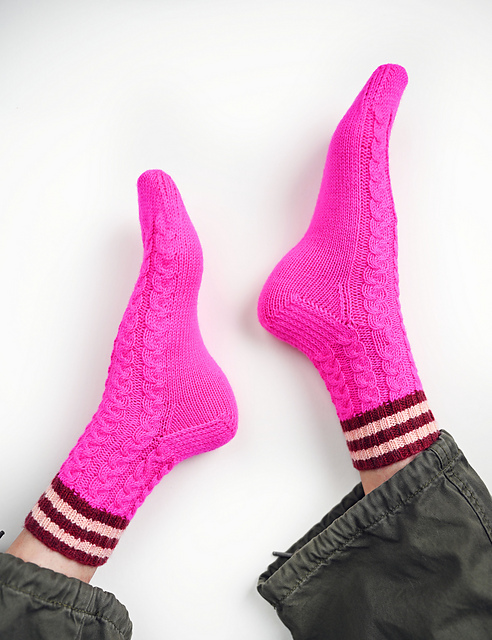 Ravelry: Aran Sweater Socks pattern by Summer Lee